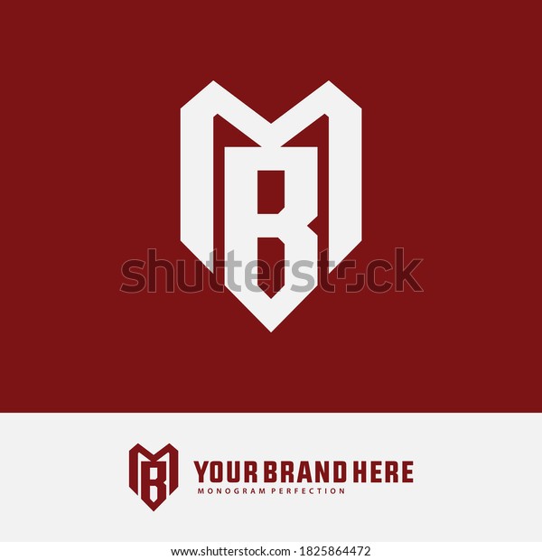 Monogram Logo Letter M B Mb Stock Vector (Royalty Free) 1825864472 ...