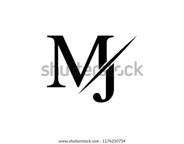 Monogram Logo Letter Mj Sliced Stock Vector (Royalty Free) 1176210754 ...