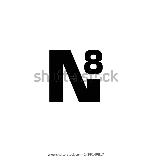 Monogram Logo Letter N8 Simple Style Stock Vector (Royalty Free ...
