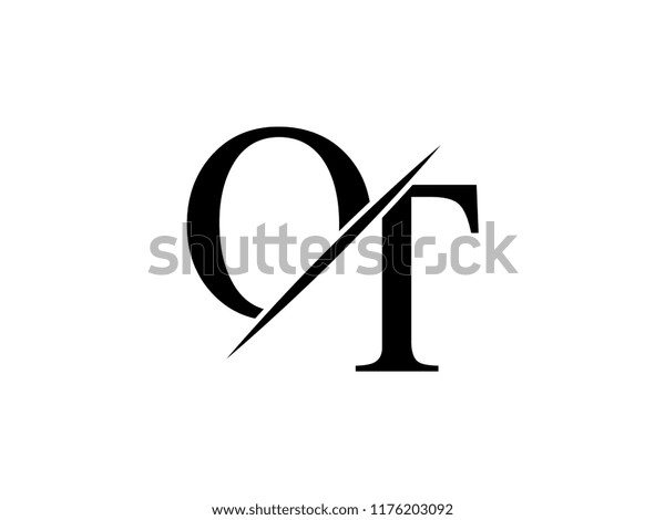 Monogram Logo Letter Ot Sliced Stock Vector (Royalty Free) 1176203092 ...