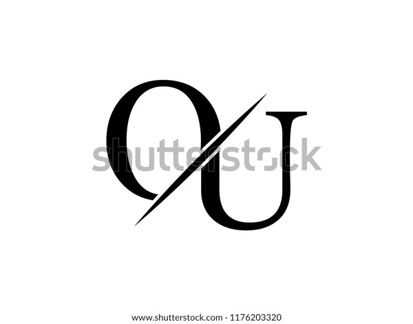 Monogram Logo Letter Ou Sliced Stock Vector (Royalty Free) 1176203320 ...