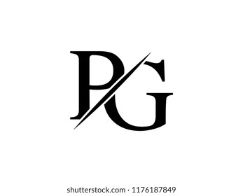 Monogram Logo Letter Pg Sliced Stock Vector (Royalty Free) 1176187849 ...