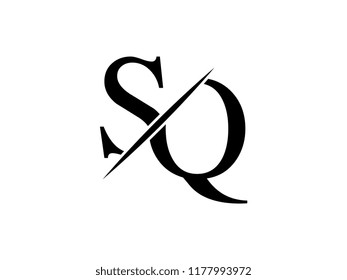 Monogram Logo Letter Sq Sliced Stock Vector (Royalty Free) 1177993972 ...