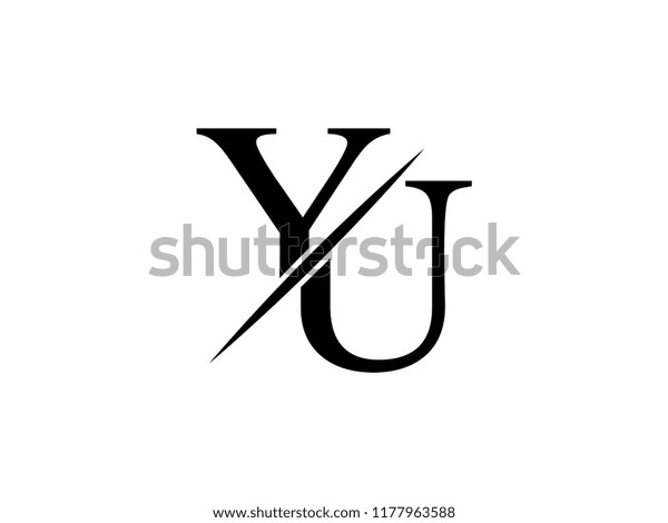 Monogram Logo Letter Yu Sliced Stock Vector (Royalty Free) 1177963588 ...