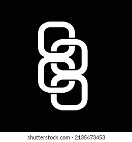 Monogram Logo Number 88 Black White Stock Vector (Royalty Free ...