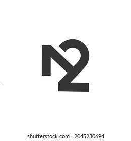Monogram Number 2 Letter N Stock Vector (Royalty Free) 2045230694 ...