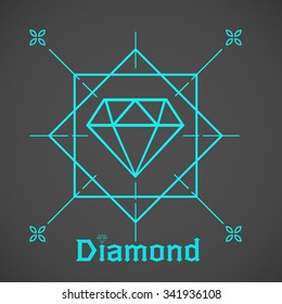 Monogram Old Diamond Logo Diamond Icon 库存矢量图（免版税）341936108 | Shutterstock