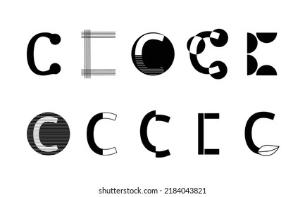 Monogram Set Logos Letter C Collection Stock Vector (Royalty Free ...