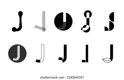 Monogram Set Logos Letter J Collection Stock Vector (Royalty Free ...