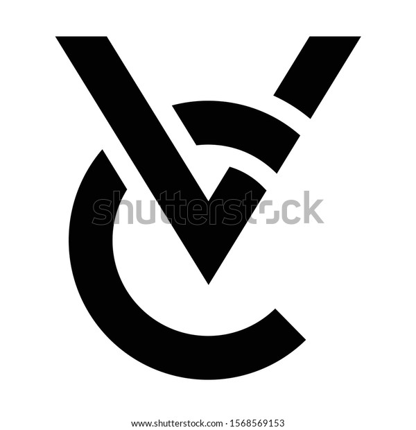 Monograma C V Minimal Abstract Alphabet Stock Vector (Royalty Free ...