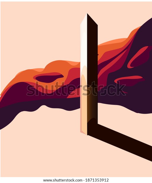 Monolith Monument Vector Illustration Image Stock Vector (Royalty Free ...