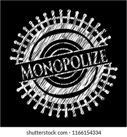 Monopolize Chalkboard Emblem Written On Blackboard Stock Vector ...