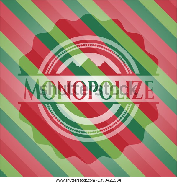 Monopolize Christmas Emblem Vector Illustration Detailed Stock Vector ...