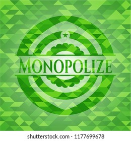 Monopolize Green Emblem Mosaic Background Stock Vector (Royalty Free ...