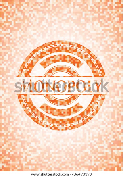 Monopoly Abstract Emblem Orange Mosaic Background Stock Vector (Royalty ...