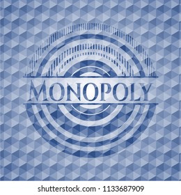 Monopoly Blue Badge Geometric Pattern Background Stock Vector (Royalty ...