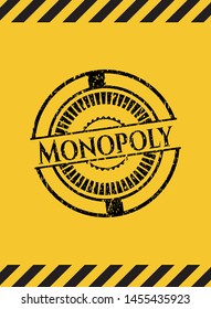 Monopoly Grunge Warning Sign Emblem Vector Stock Vector (Royalty Free ...