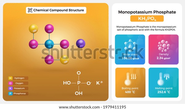 Monopotassium Phosphate Properties Chemical Compound Structure Stock ...