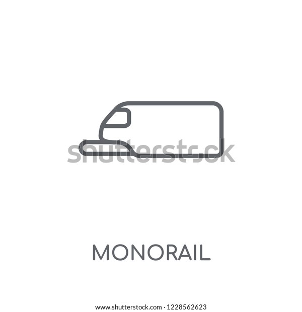 Monorail Linear Icon Modern Outline Monorail Stock Vector (Royalty Free ...