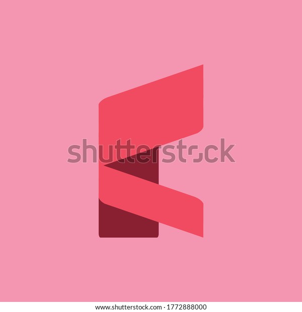 Monotype Logos Combination 3d Folds Letters Stock Vector (Royalty Free ...