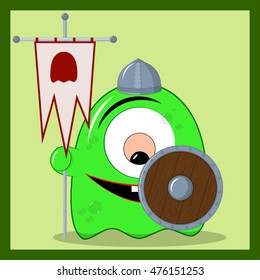 Monster Bannerbearer Stock Vector (Royalty Free) 476151253 | Shutterstock