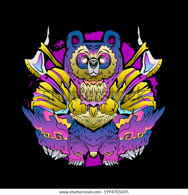 Monster Bear Vector Illustration Sign Symbol Stock Vector (Royalty Free ...