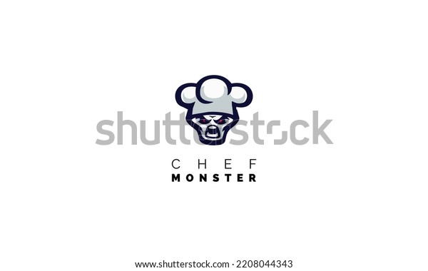 Monster Chef Logo Design Template Stock Vector (Royalty Free ...