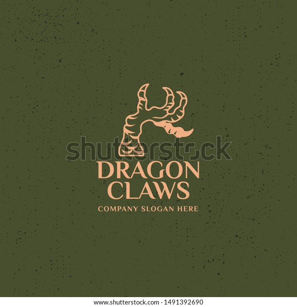 Monster Claw Hand Talons Logo Vintage Stock Vector (Royalty Free ...
