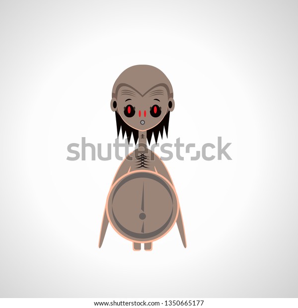 Monster Demon Big Belly Vector Stock Vector (Royalty Free) 1350665177