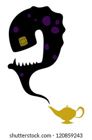 Monster Form Credit Card Taking Off Stock Vector (Royalty Free ...