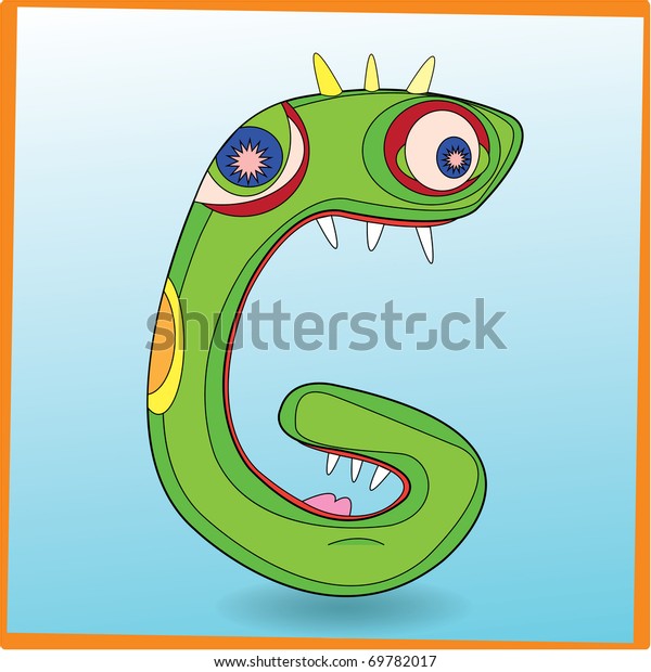 Monster G Letter Stock Vector (Royalty Free) 69782017 | Shutterstock