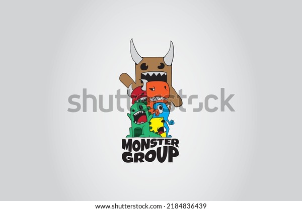 Monster Group Logo Templates Vector Free Stock Vector (Royalty Free ...