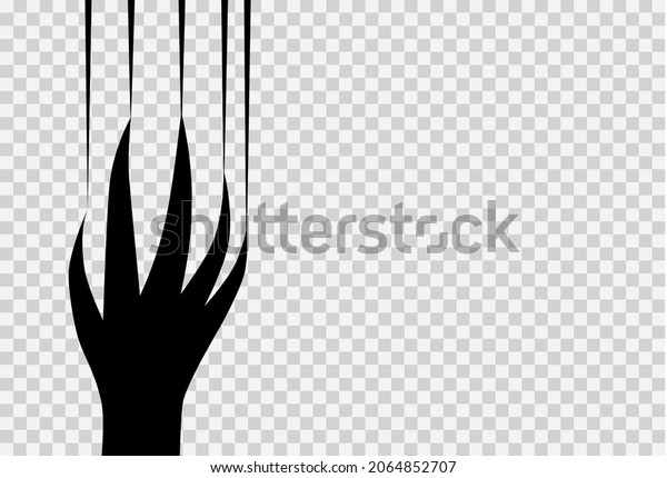 Monster Hand Scratch On Png Transparent Stock Vector (Royalty Free ...