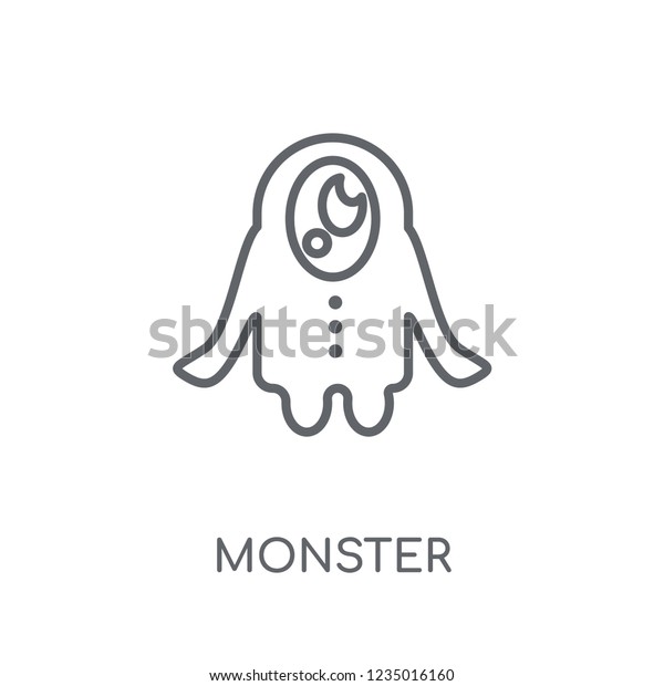 Monster Linear Icon Modern Outline Monster Stock Vector (Royalty Free ...