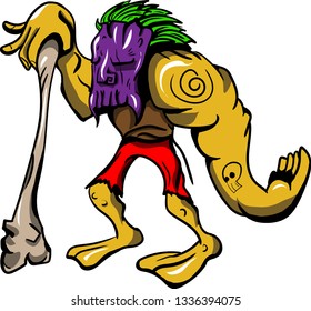 Monster Mace Cartoon Stock Vector (Royalty Free) 1336394075 | Shutterstock