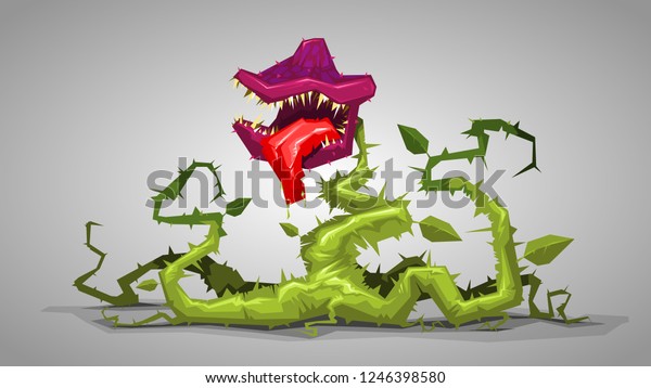Monster Plant Vector Illustration Stock Vector (Royalty Free ...
