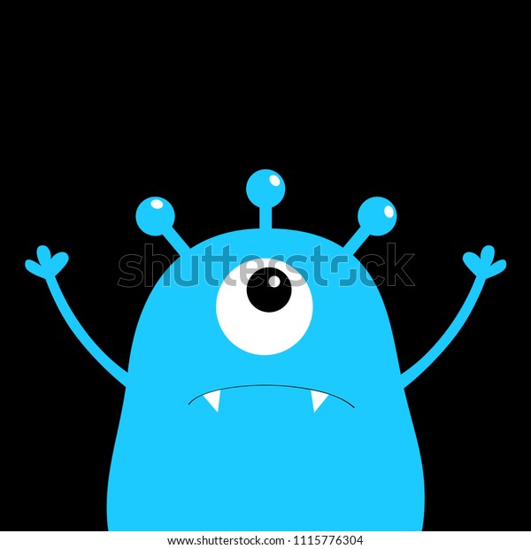 Monster Scary Face Head Icon One Stock Vector (Royalty Free) 1115776304 ...