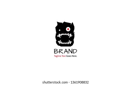 Monster Teeth Abstract Black Vector Logo Stock Vector (Royalty Free ...