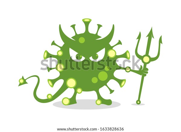 Monster Virus Evil Virus Cartoon Vector Stock Vector (Royalty Free ...