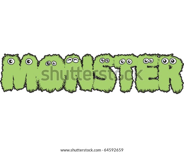 Monster Word Stock Vector (Royalty Free) 64592659