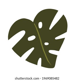Monstera Leaf Simple Minimalist Stock Vector (Royalty Free) 1969085482 ...