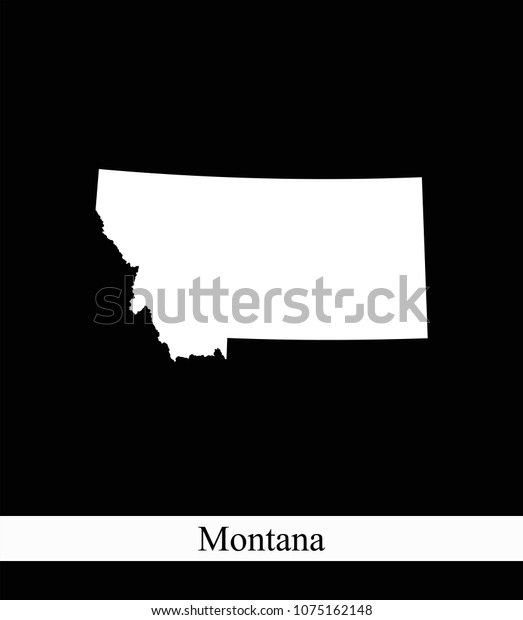 Montana State Usa Map Vector Outline Stock Vector (Royalty Free ...