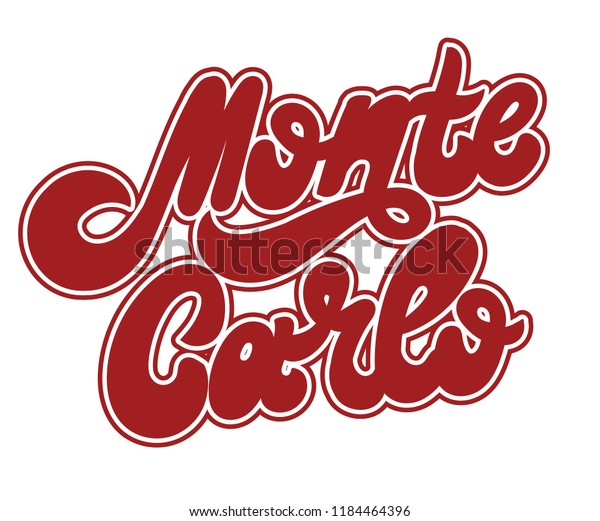 Monte Carlo Vector Hand Drawnlettering Isolated Stock Vector (Royalty ...