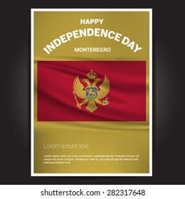 Montenegro Independence Day Poster Stock Vector (Royalty Free ...