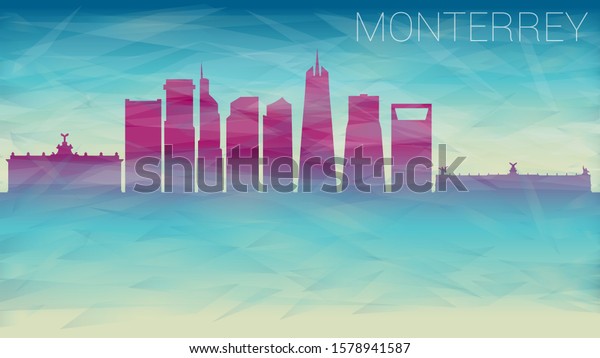Monterrey Mexico Skyline City Vector Silhouette: vector de stock (libre ...