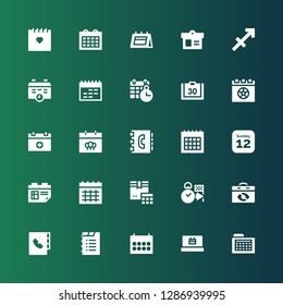 Month Icon Set Collection 25 Filled Stock Vector (Royalty Free ...
