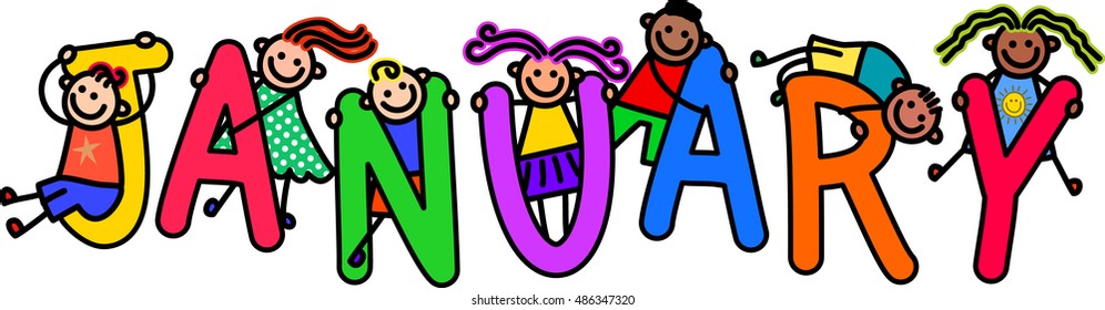 Month January: vector de stock (libre de regalías) 486347320 | Shutterstock
