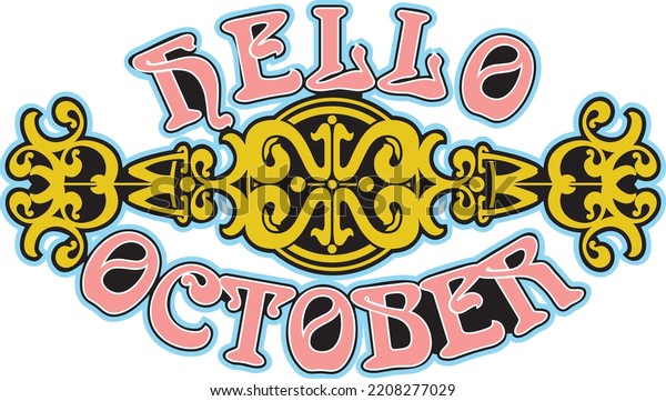 Month October Calendar Vector Illustration Stock Vector (Royalty Free ...