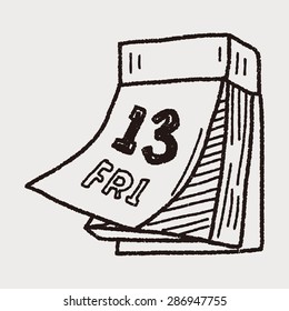 Monthly Calendar Doodle Drawing Stock Vector (Royalty Free) 286947755 ...