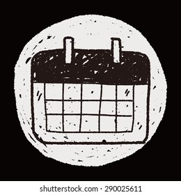 Monthly Calendar Doodle Drawing: vector de stock (libre de regalías ...